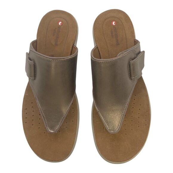 Clarks | Shoes | Clarks Unstructured Karely Sea Sandal Gold Metallic ...